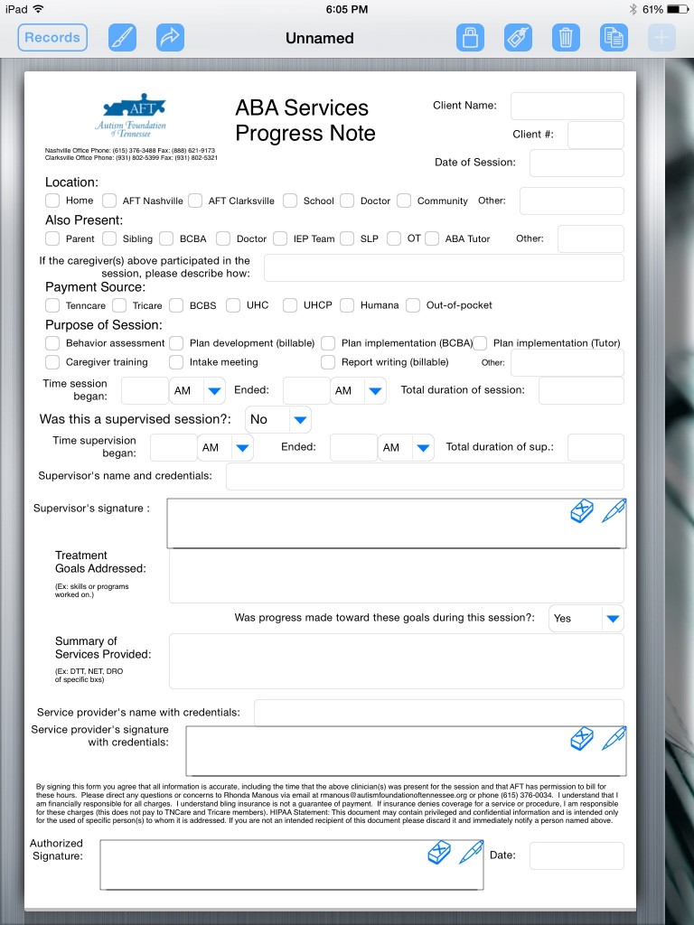Foundation Uses iPad to Prepare Progress Note Foundation Uses iPad to Prepare Progress Note